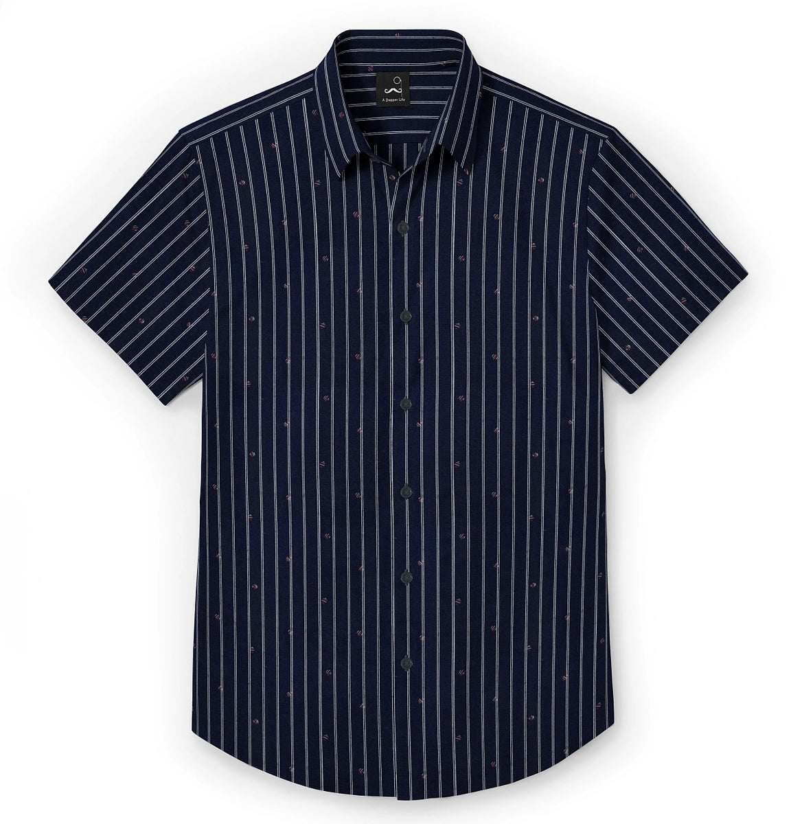 Airthreads Men's Shirt, Pure Cotton, Short Sleeve, Ocean Accents ...