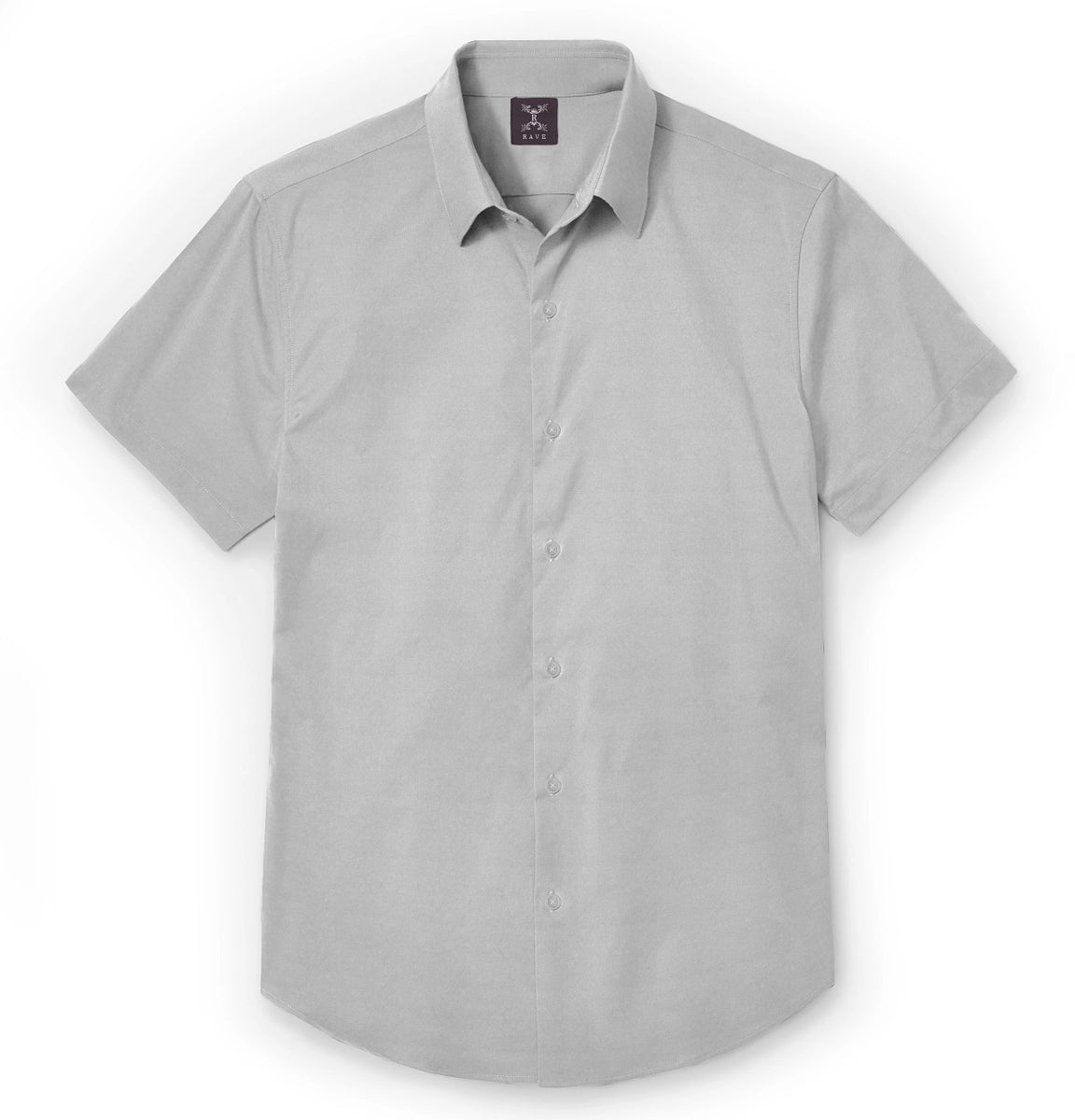 Airthreads Men's Shirt, Wrinkle-Resistant, Short Sleeve, Light Gray ...