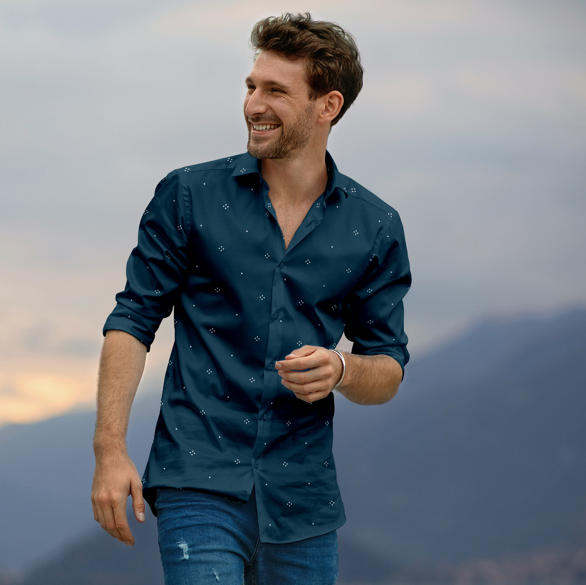 Ocean Blue - Long Sleeve 100% Cotton Shirt – Airthreads